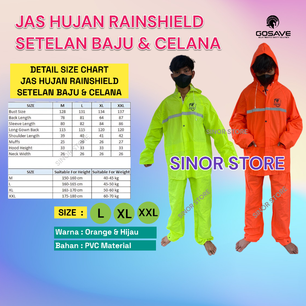 Jual Jas Hujan RAINSHIELD Industrial Safety Raincoat Setelan Baju ...