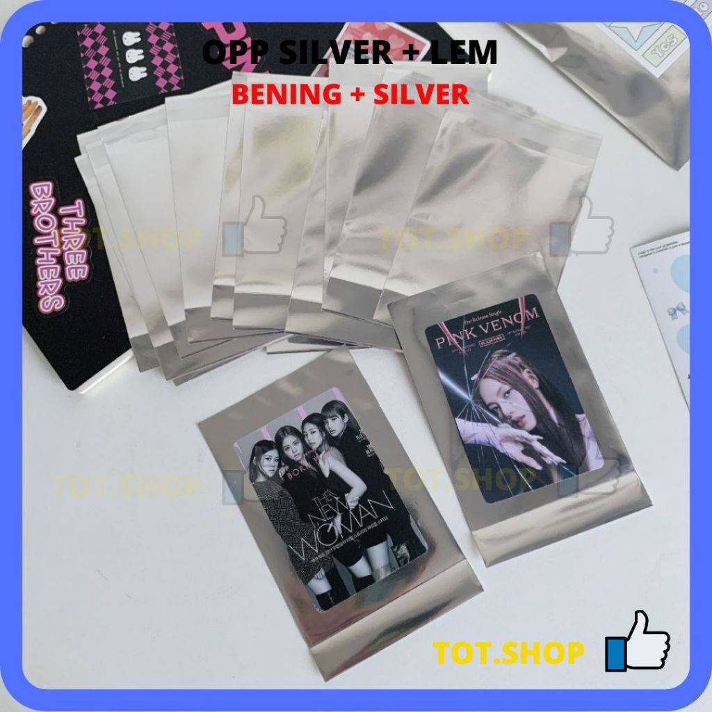 Jual [isi 50pcs] OPP SILVER + Lem Silver Sealing Bag Pattern Toploader ...