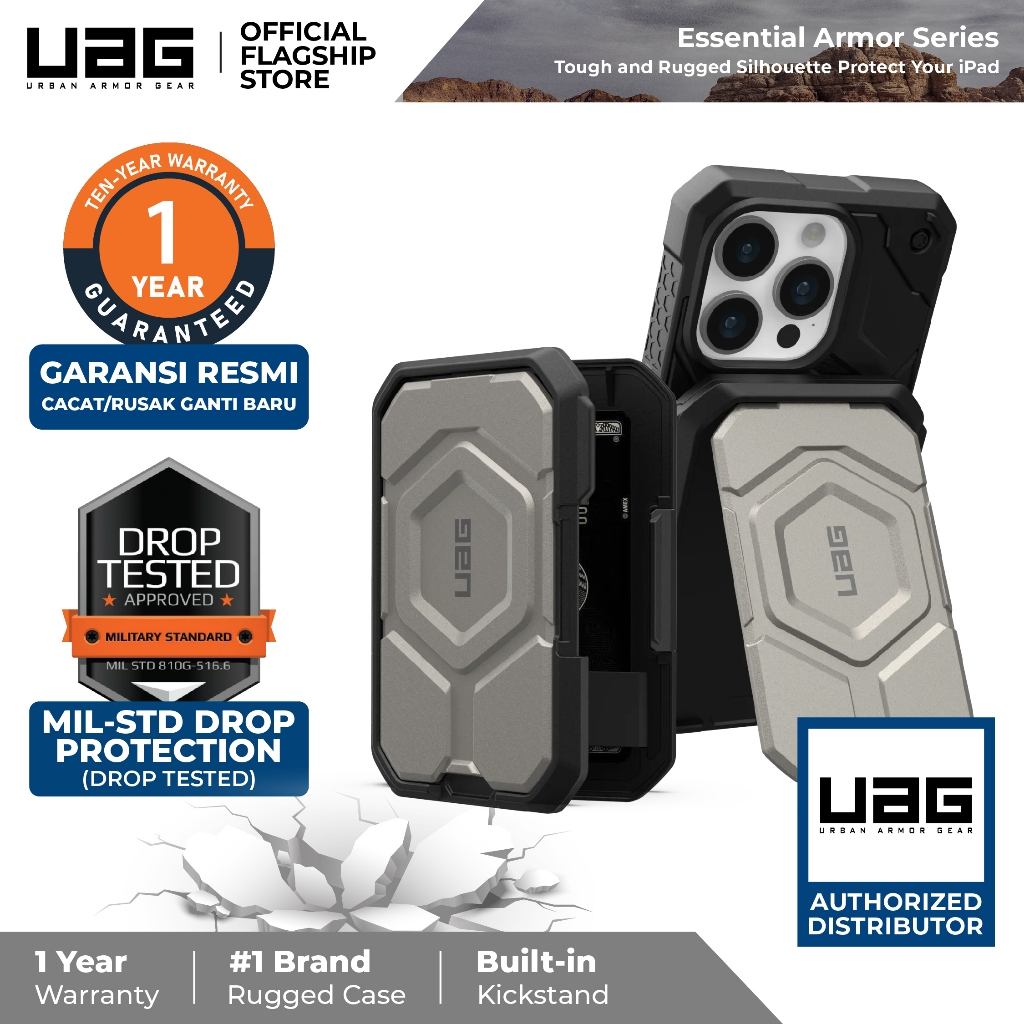Jual UAG Magnetic Wallet With Stand - Black | Shopee Indonesia