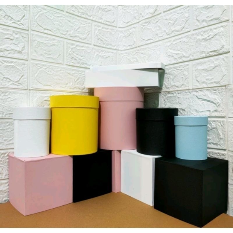 Jual Bloom Box Bulat | Round Box | Bloom Box Bulat 13cm | Shopee Indonesia