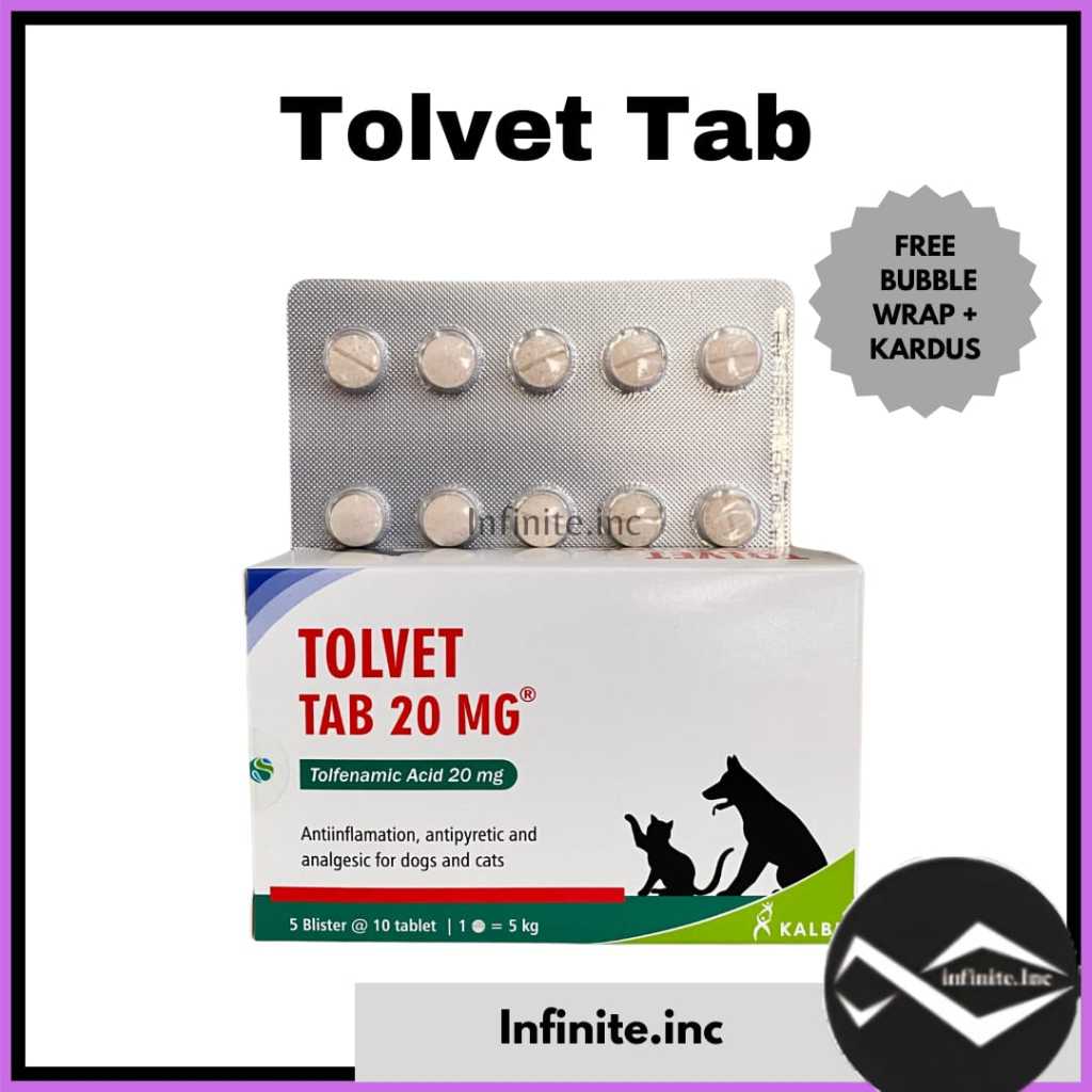 Jual Tolvet Tab 20mg tolfedine (HARGA 1 TABLET) - Obat anti inflam dan ...