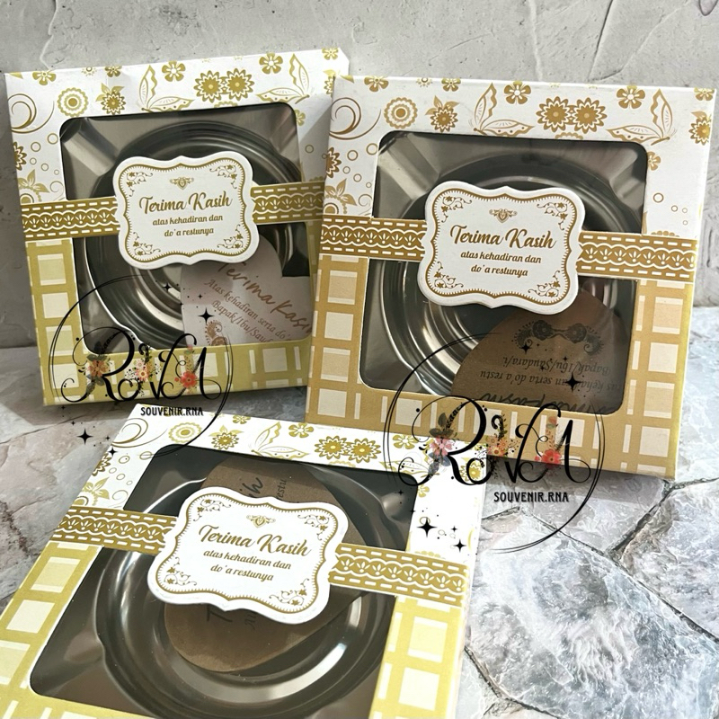 Jual Souvenir Asbak Berbahan Stainless Kemasan Box Souvenir Pernikahan ...