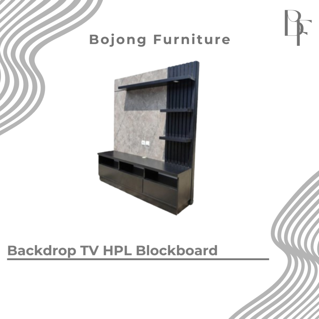 Jual Backdrop TV HPL Blockboard | Shopee Indonesia