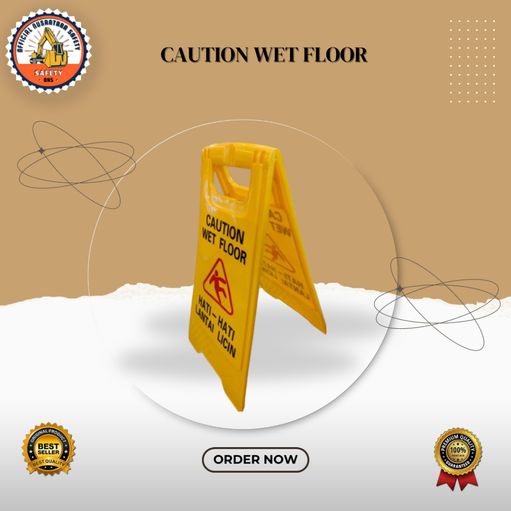 Jual PAPAN TANDA PERINGATAN LANTAI LICIN / CAUTION WET FLOOR / WARNING ...