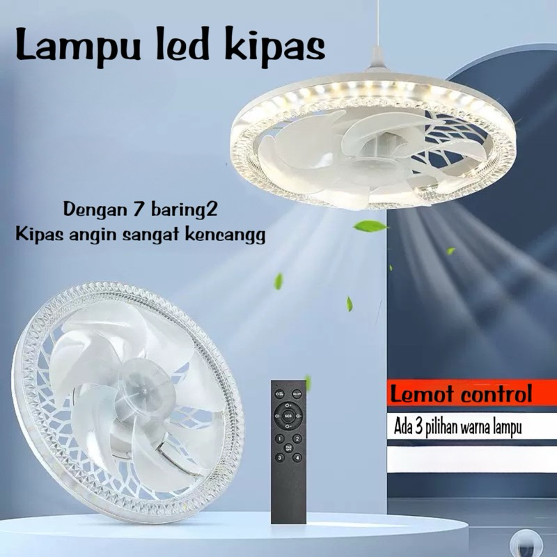 Jual lampu led kipas dengan lemot kontrol 7baring kipas kecepatan angin ...