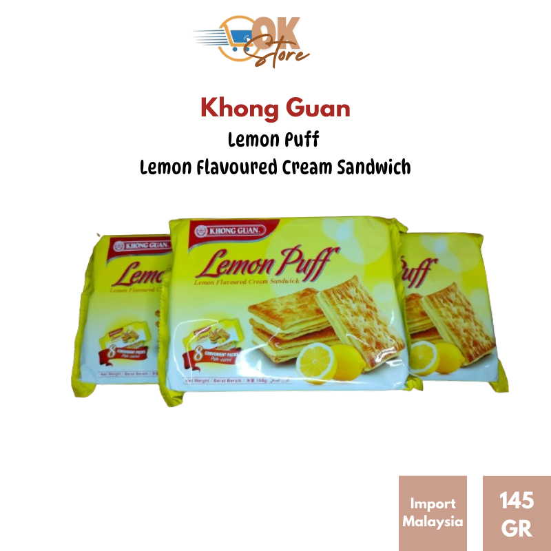 Jual Khong Guan Lemon Puff 145 GR (Import Malaysia) (Expiry 27 Agustus ...