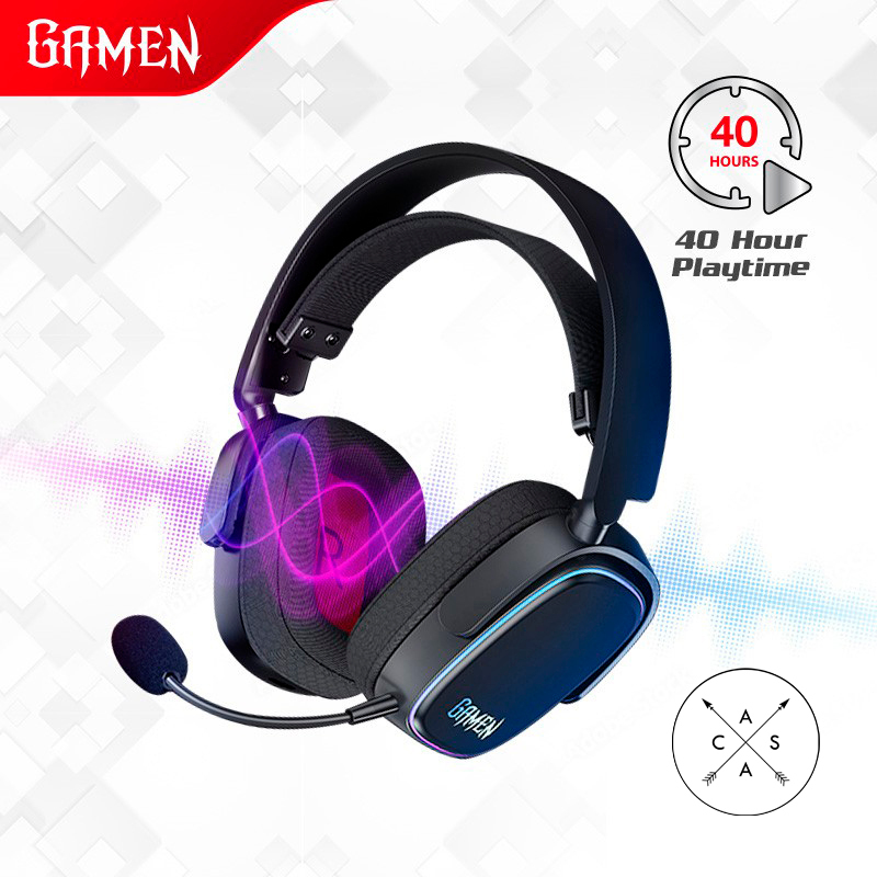 Jual Gamen Gaming Wireless Headset Shadow 40MS Low Latency Bluetooth ...