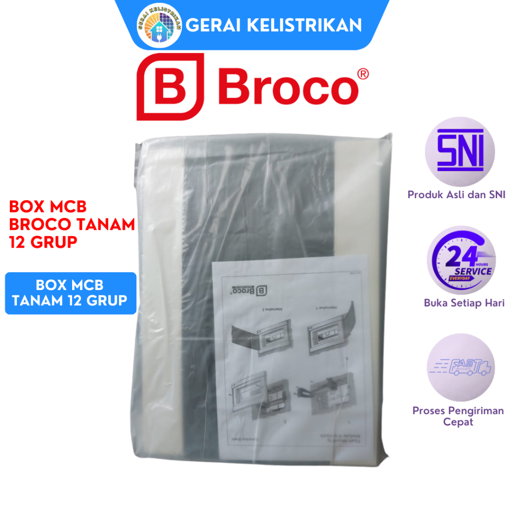 Jual Box mcb Broco 12 grup putih inbow tanam tembok | Shopee Indonesia