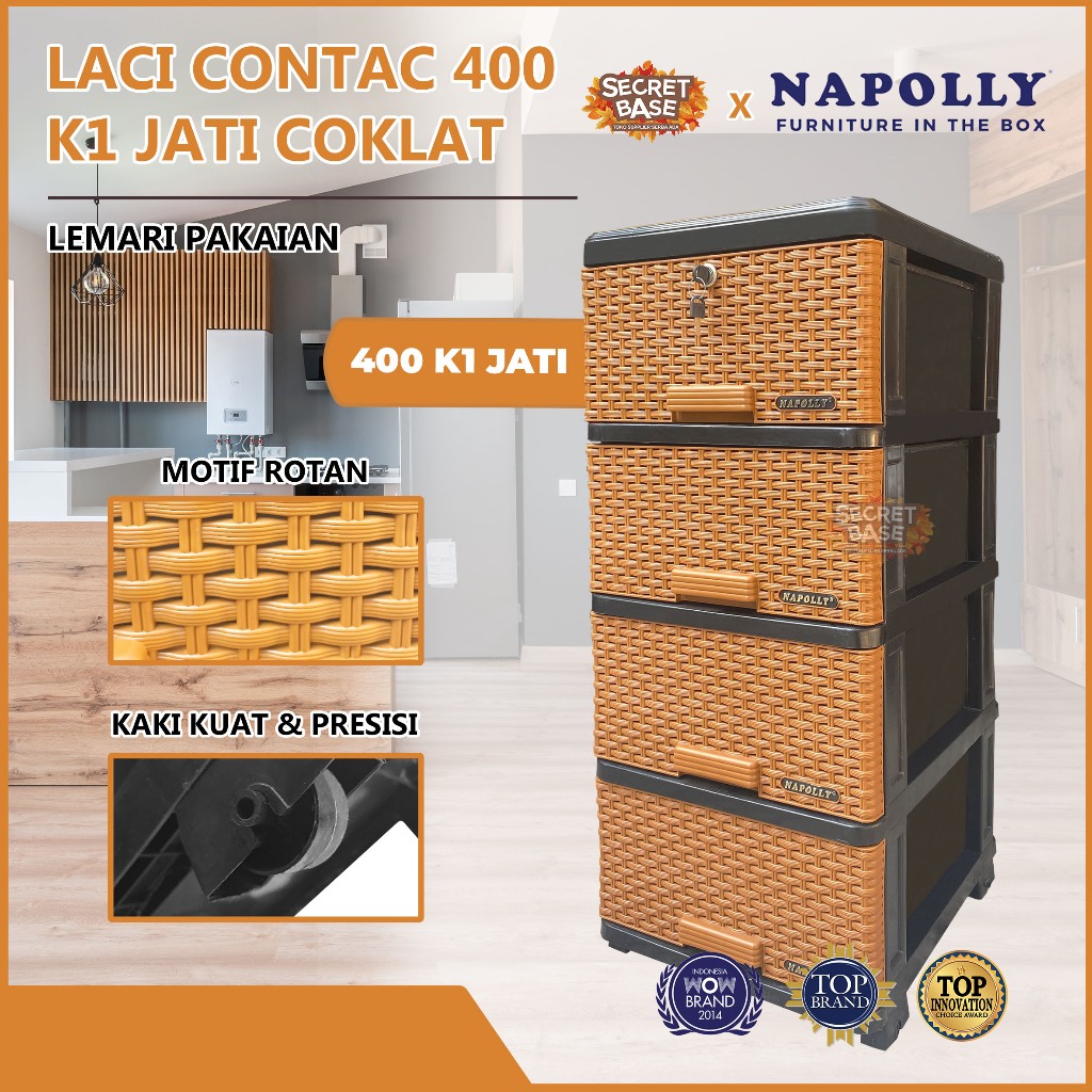 Jual NAPOLLY LACI CONTAC 400 K1 - Laci Plastik Susun / Lemari Pakaian ...