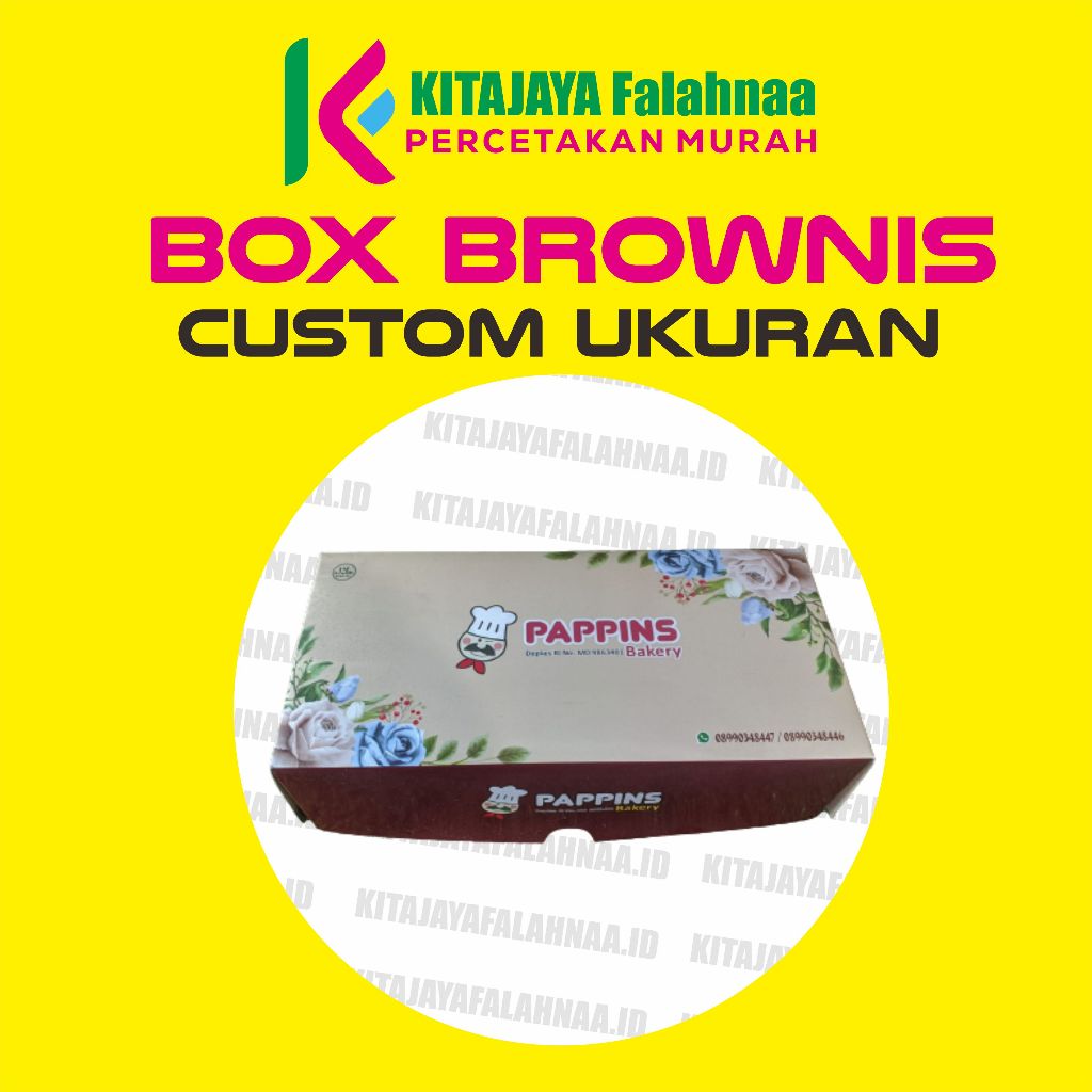 Jual (FREE DESAIN) CUSTOM BOX BROWNIS 20x10x5, 21x10.5x5,5, 23,5x12x6 ...