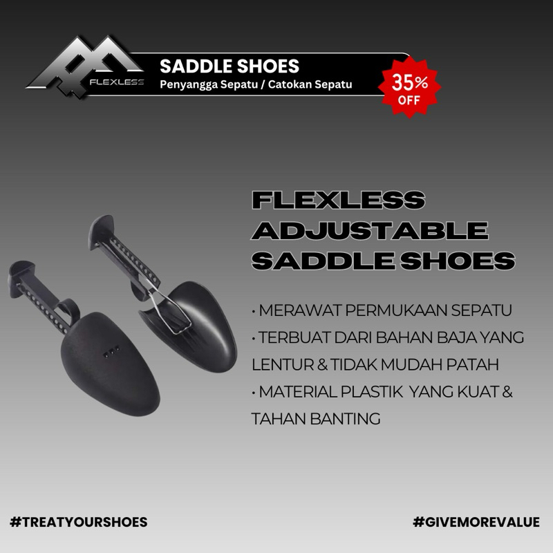 Jual FLEXLESS | Adjustable Saddle Shoes | Shoe Tree | Catokan Sepatu ...