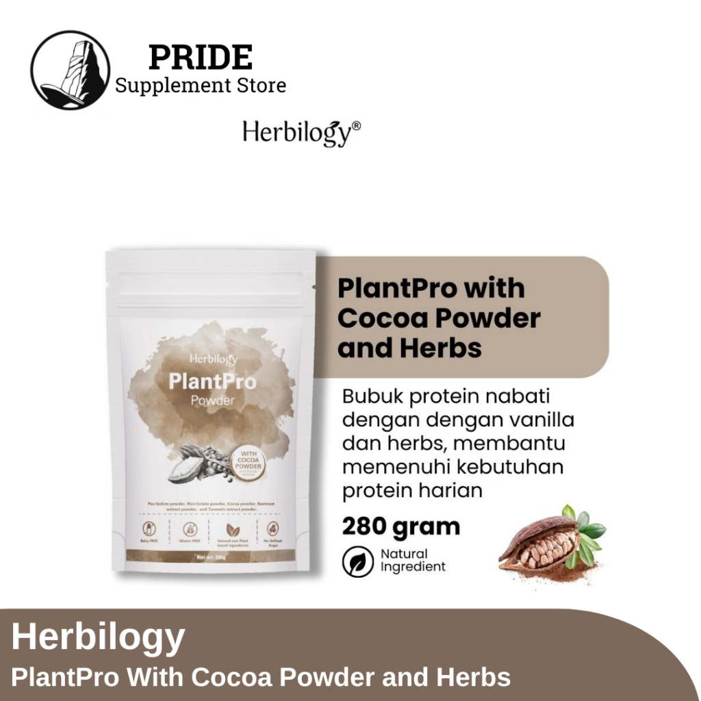 Jual Herbilogy PlantPro Powder–Cocoa 280g (plant protein) | Shopee ...
