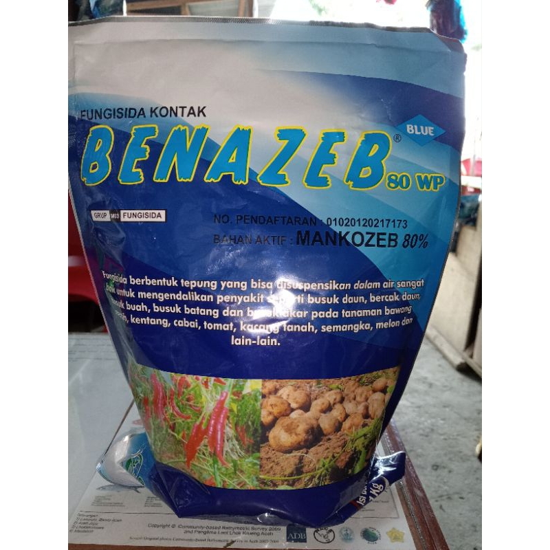 Jual Fungisida Benazeb Blue 80 wp Mankozeb biru ampuh mengendalikan ...