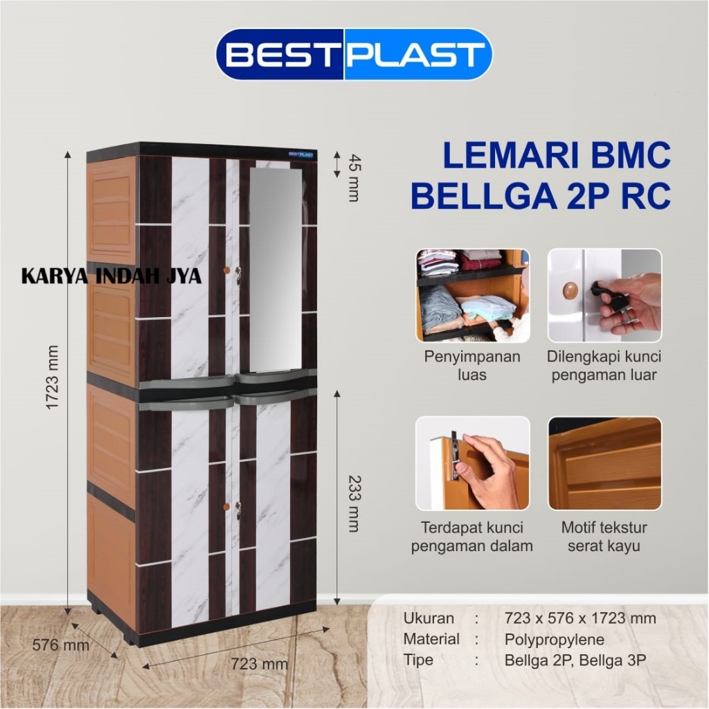 Jual Lemari Pakaian Plastik OLYMPLAST BESTPLAST BMC BELLGA | Shopee ...