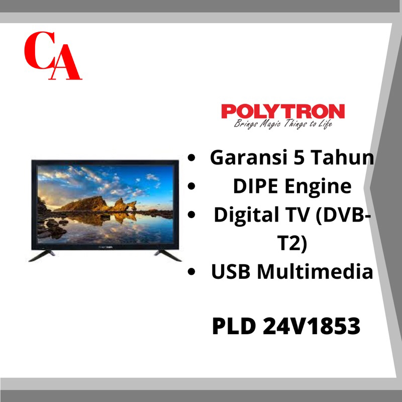 Jual POLYTRON LED tv digital 24” PLD 24V1853 led polytron digital tv 24 ...