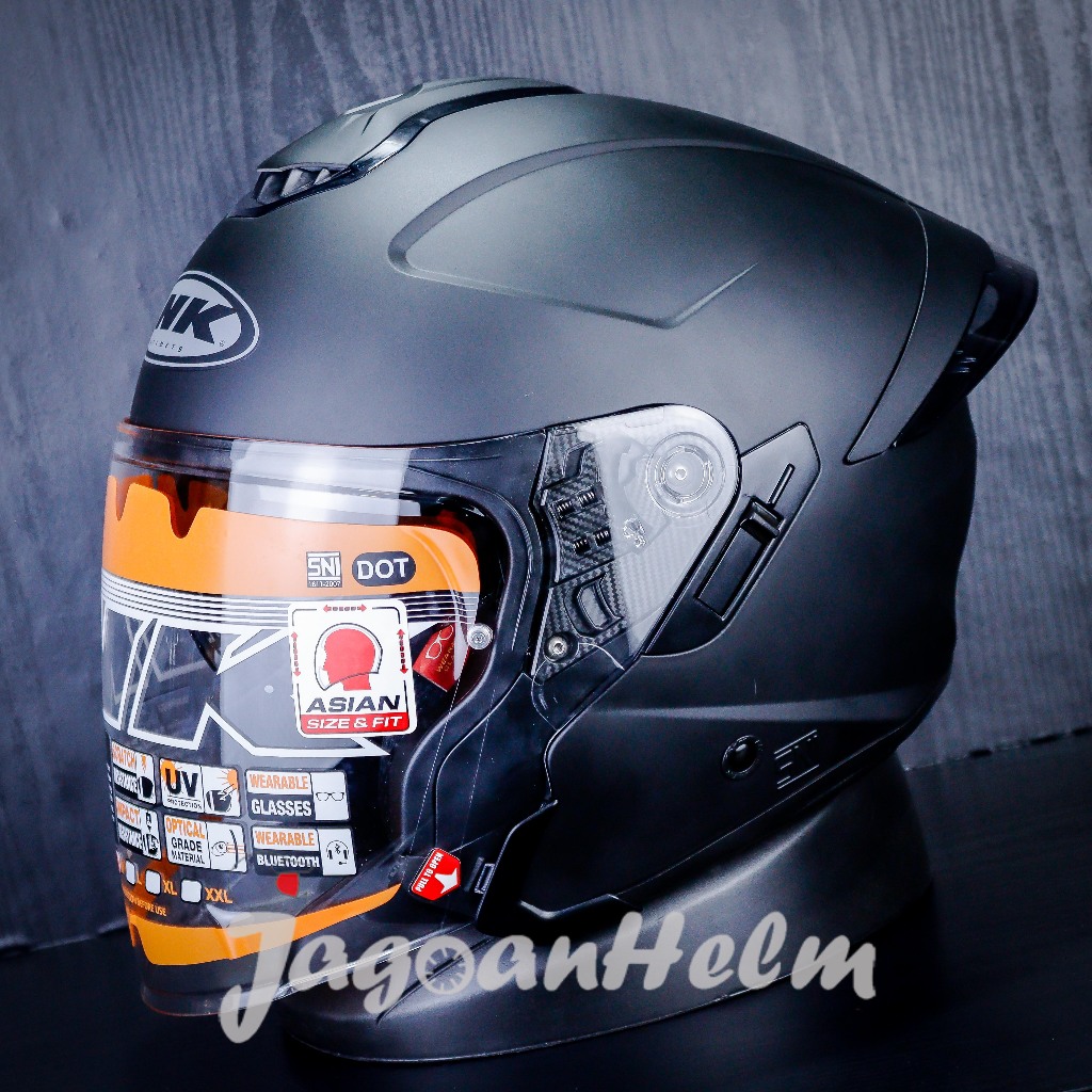 Jual INK HELM TERRA 2 SOLID | BLACK DOFF | TERRA2 DOUBLE VISOR | Shopee ...