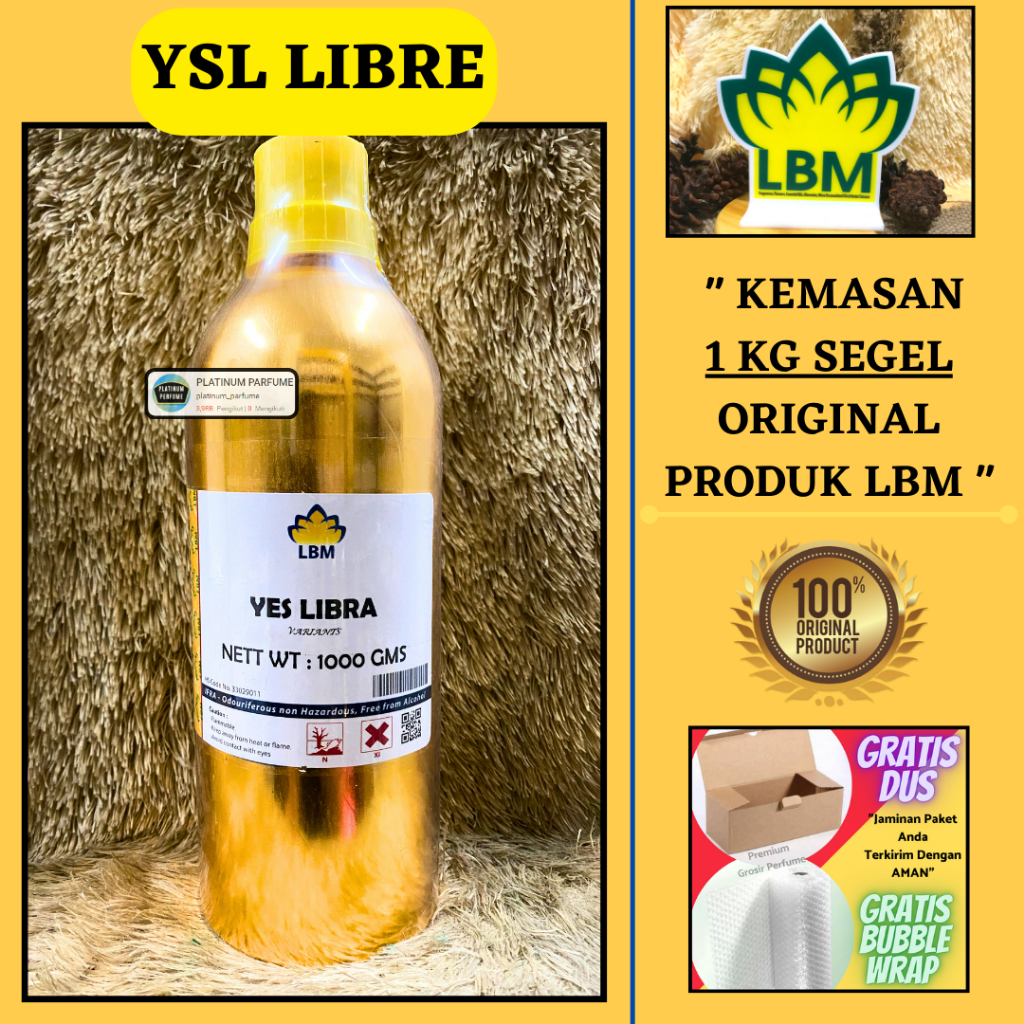 Jual Bibit Parfum Murni YSL LIBR Packing 1 KG SEGEL Alumunium LBM Fragrance - PERFUME Tahan Lama ...