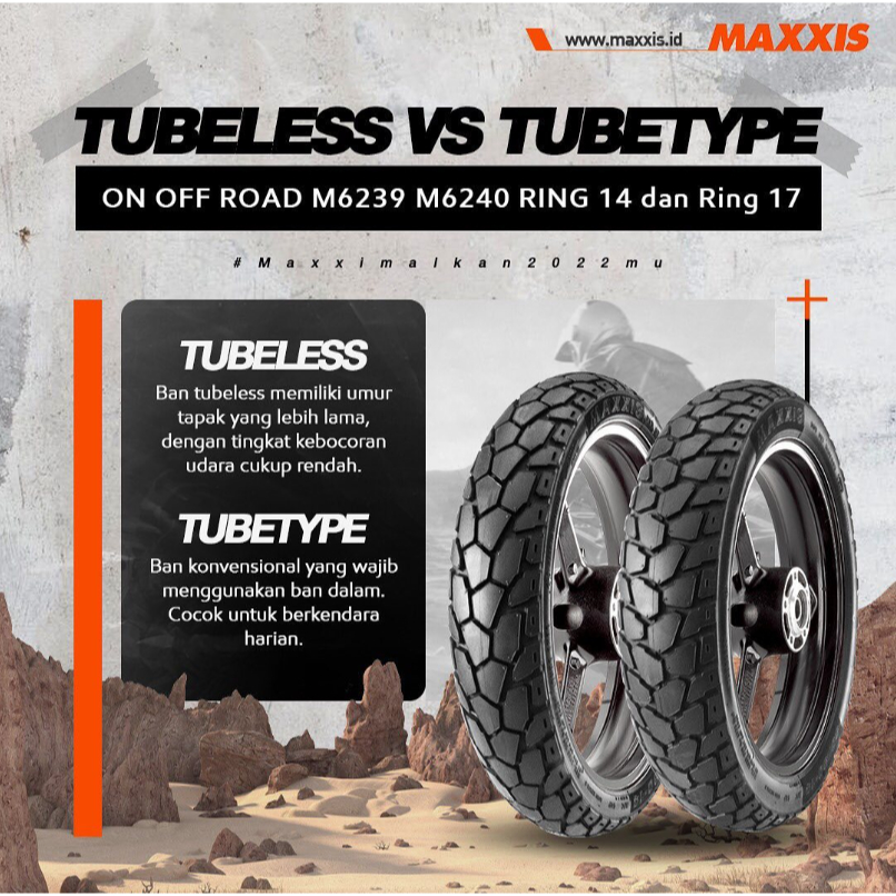 Jual ( PAKET 2 BAN - RING 17 ) TUBELESS !!! ON OFF 80 90 17 dan 90 90 ...
