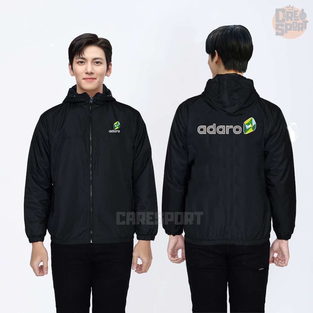 Jual JAKET CUSTOM ADARO semi waterproof parasut tebal gratis nama keren ...
