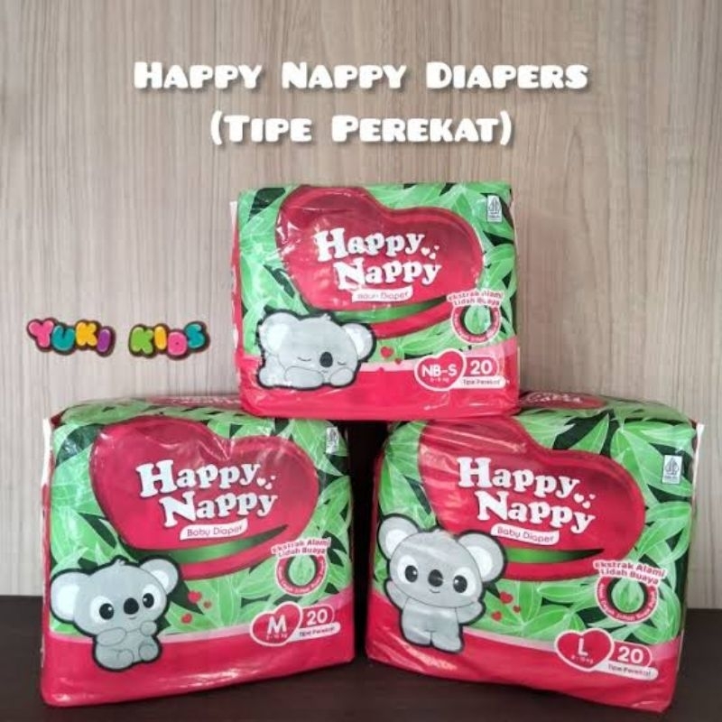 Jual Happy nappy Tipe Perekat S20/M20/L20 | Shopee Indonesia