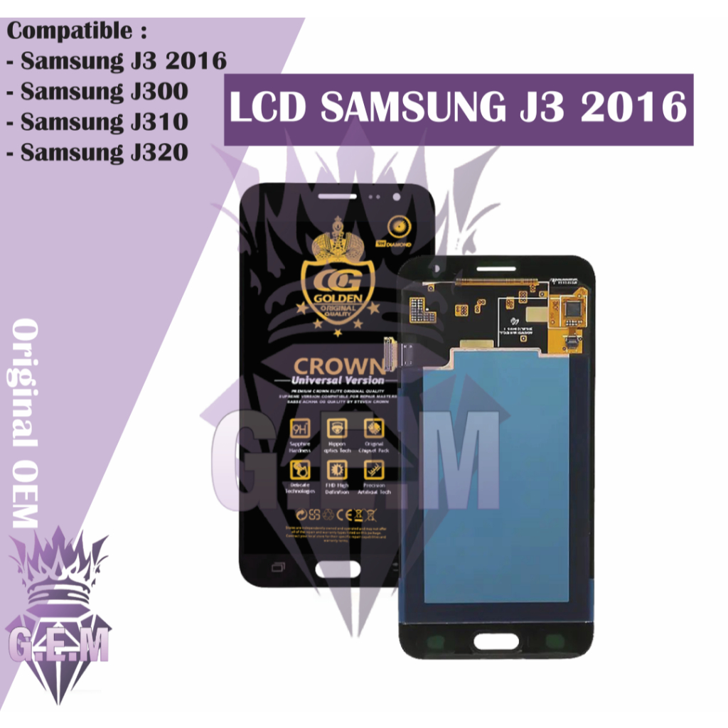 Jual LCD TOUCHSCREEN SAMSUNG J3 2016 / J300 / J310 / J320 FULLSET ...