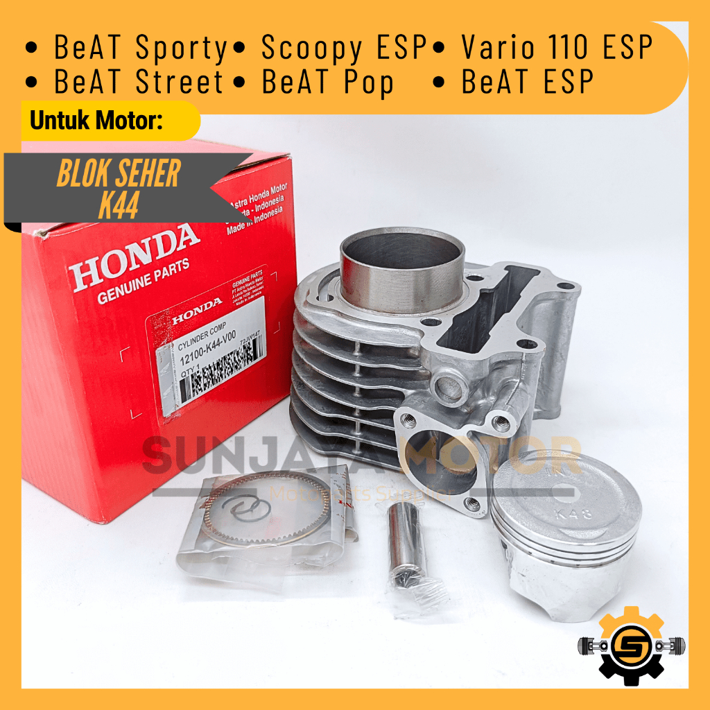 Jual Block Boring Silinder Kualitas Original Honda K44 Blok Seher Beat Sporty Beat Street Beat ...