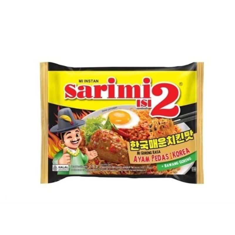 Jual Sarimi Isi 2 Mie Goreng Rasa Ayam Pedas Korea 120gr | Shopee Indonesia