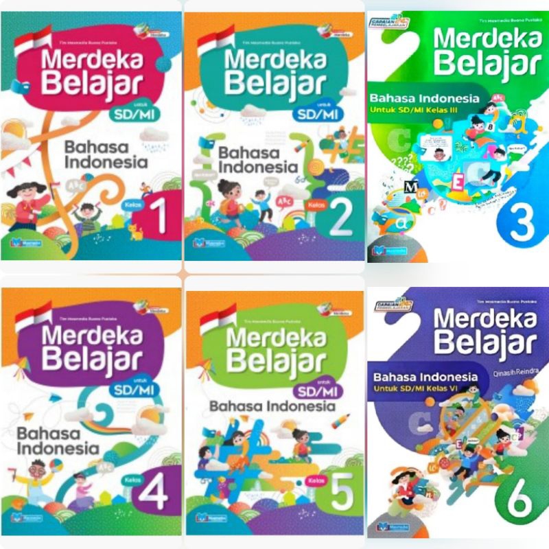 Jual MERDEKA BELAJAR BAHASA INDONESIA SD/MI KELAS 1.2.3.4.5.6 MASMEDIA ...