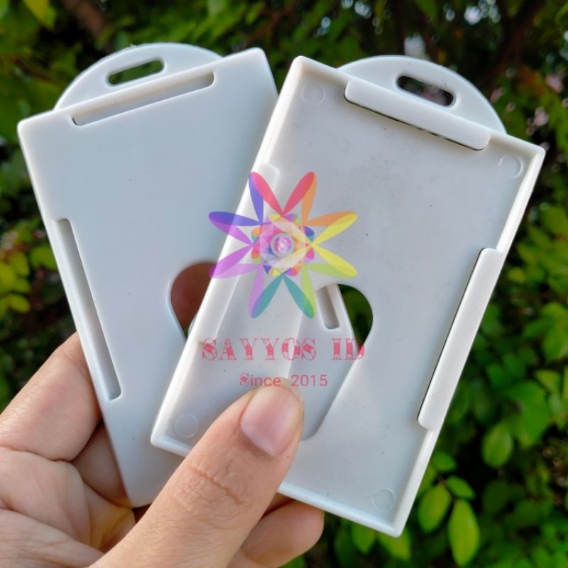 Jual Name Tag ID Card Holder Mika / Frame Casing Kartu E-toll Flazz Card | Shopee Indonesia