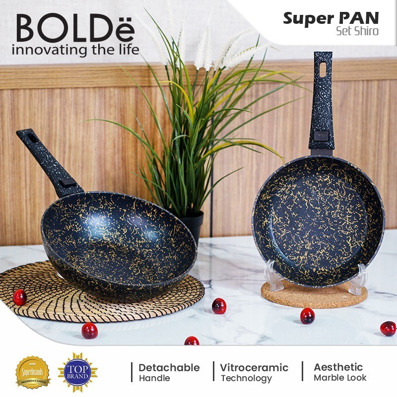 Jual BOLDe Super Pan Set Shiro 2 Pcs Penggorengan Wajan Eksklusif ...