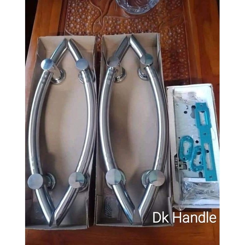 Jual Handle pintu rumah model sabit bulat 1 set pintu kuputarung ...
