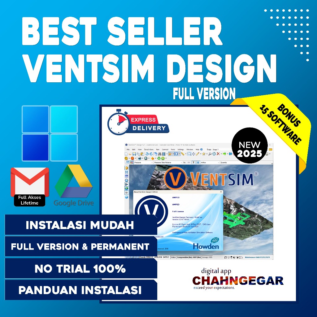 Jual Howden Ventsim Design Premium 5 Full Software Desain Ventilasi ...