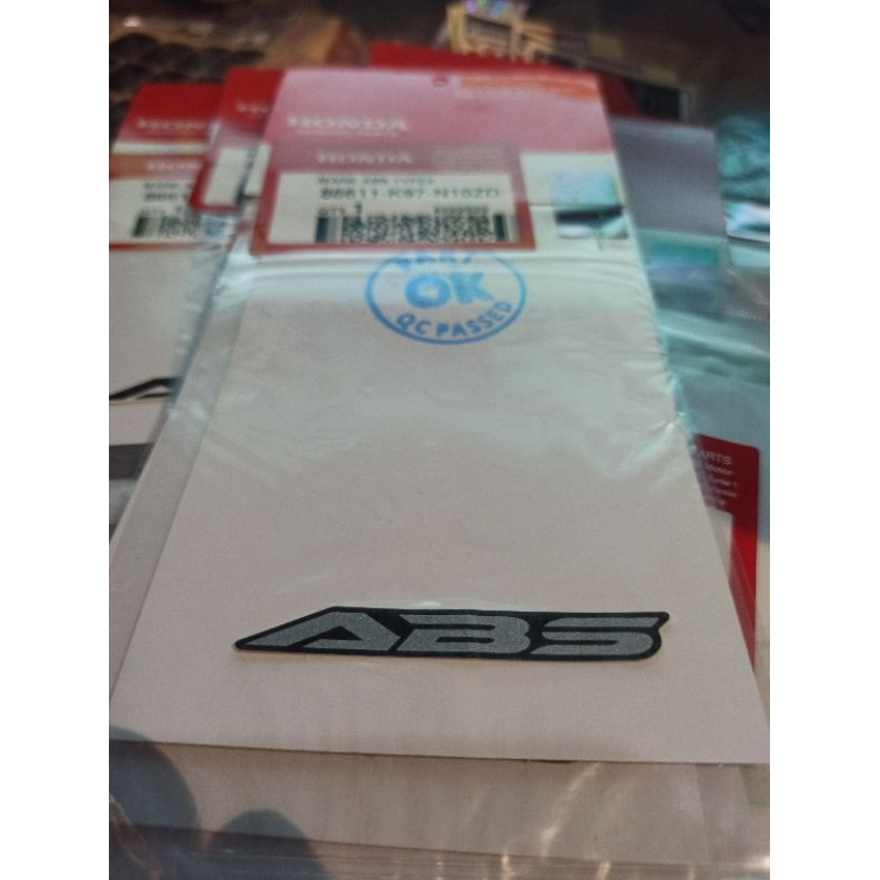 Jual Mark ABS TYPE 2 Emblem Sticker Abs Original Honda Genuine Parts ...