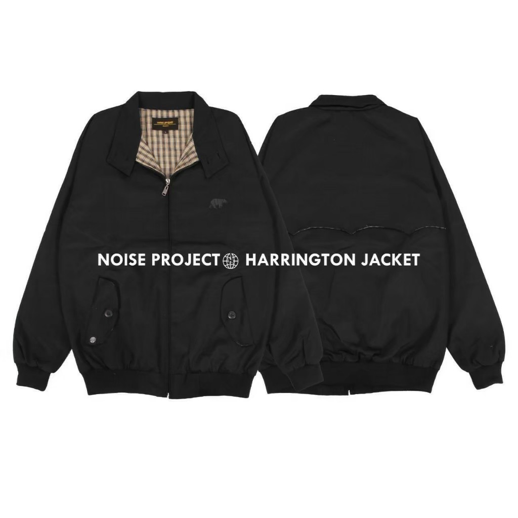 Jual NOISE PROJECT HARRINGTON JACKET HITAM - Jaket Harrington Pria ...