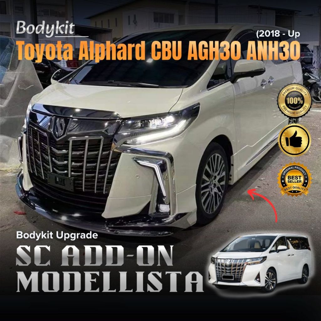 Jual TOYOTA ALPHARD CBU (2018-UP) AGH30 ANH30 - BODYKIT / BODY KIT SC ...