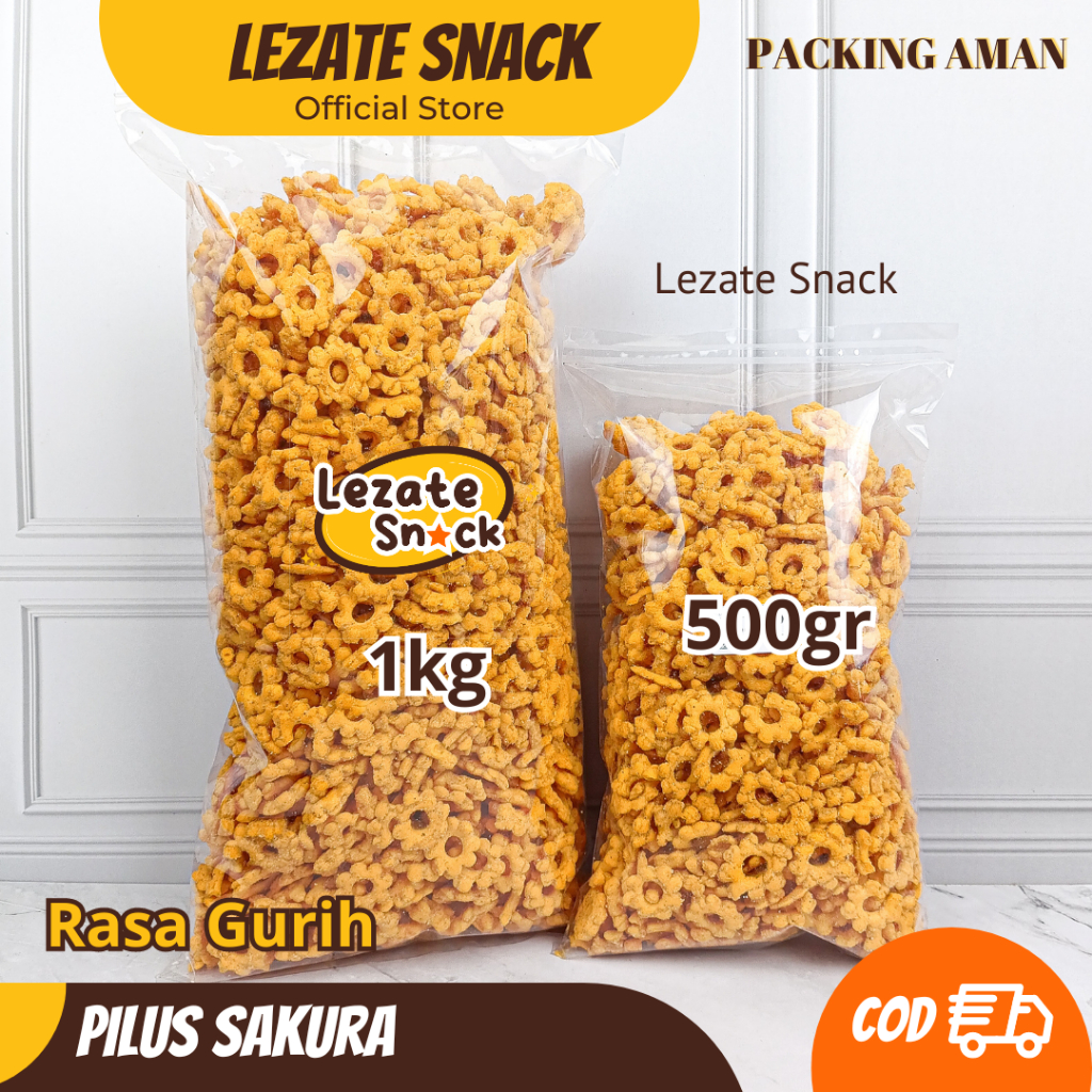 Jual Snack Ribut Gurih 1KG Kiloan Murah Enak Renyah / Pilus Sakura ...