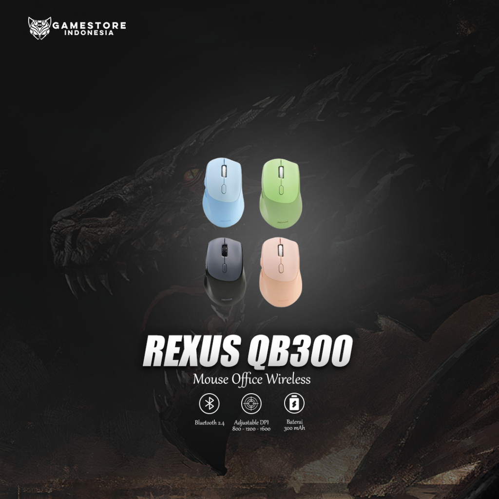 Jual Rexus Mouse Office Wireless Bluetooth QB300 | Shopee Indonesia