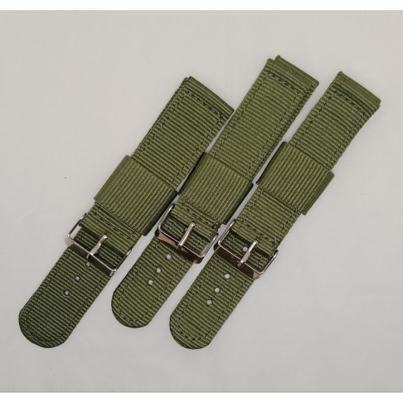 Jual Strap tali jam tangan Canvas Kanvas Kain Bahan nilon 20mm 22mm ...