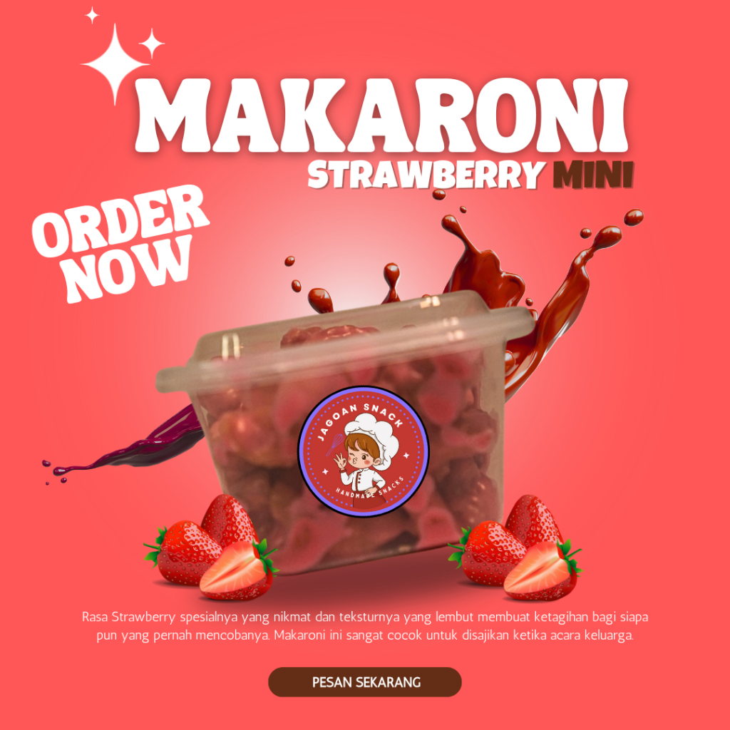 Jual Makaroni Lumer Coklat Strawberry Versi MINI | Shopee Indonesia