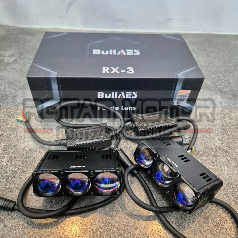 Jual MINI PROJIE BULLAES RX-3 Triple Lens AES RX - 3 Super Laser LED 2X ...