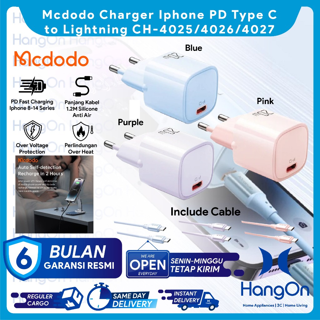 Jual Mcdodo Charger MFI Iphone 20W Mini PD Type C To Lightning Cable ...