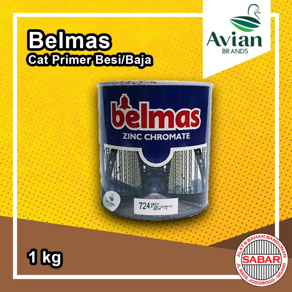 Jual Belmas Zinc Chromate cat Primer pelapis besi / baja 1 kg | Shopee ...