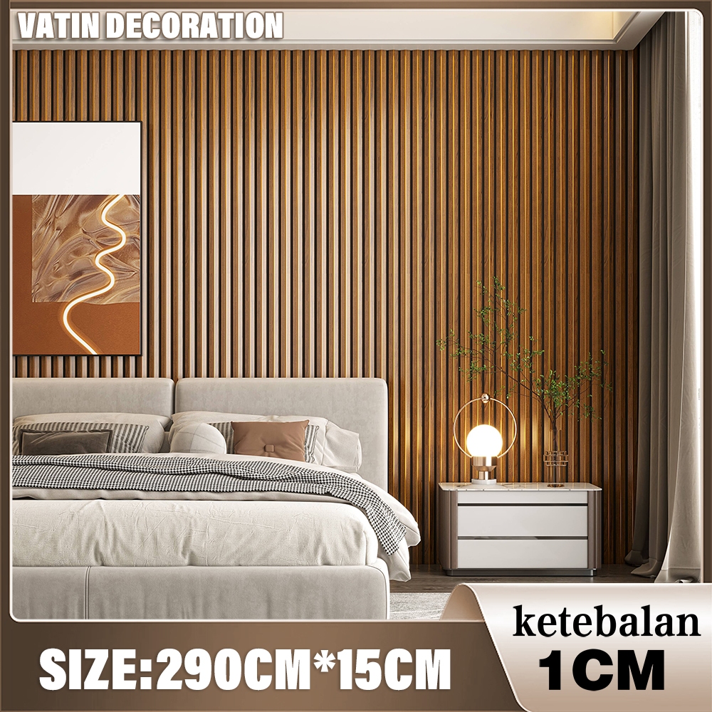 Jual WPC WALL PANEL Wood Grain Pvc Dinding Decorative Wall Panel ...