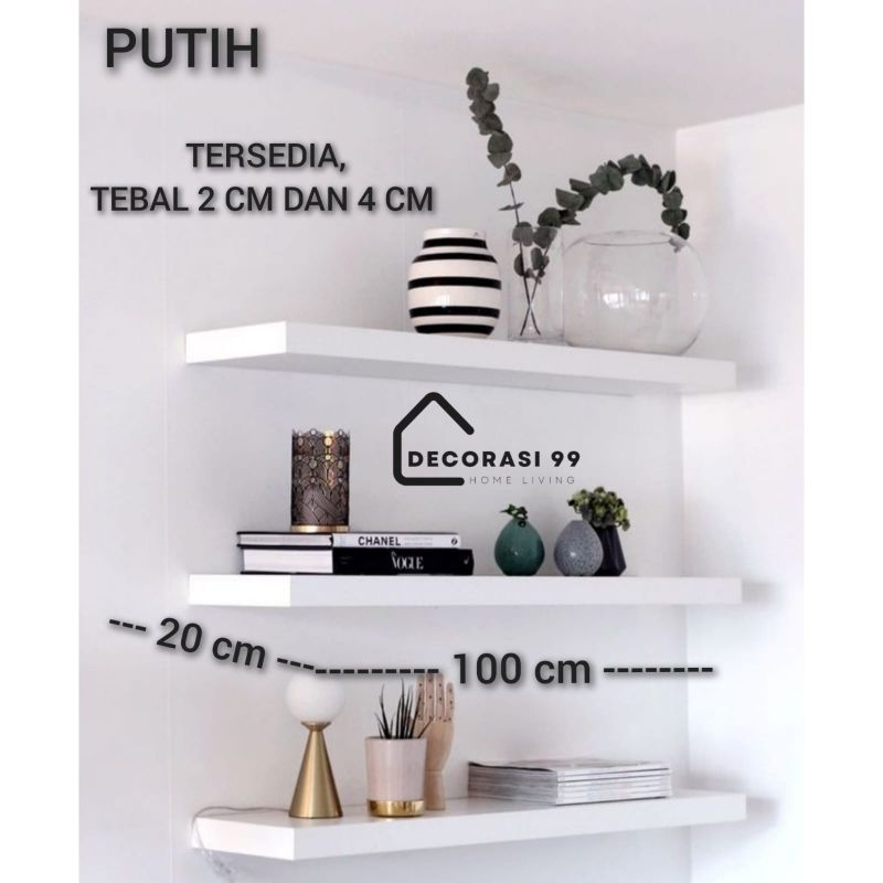 Jual Ambalan dinding Panjang variasi 60,80,100 cm, Lebar 20 cm, Tebal ...