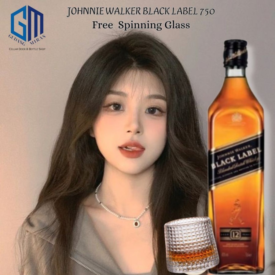 Jual JOHNNIE WALKER BLACK LABEL 750 WHISKEY JHONIE JHONNY JHONI JONI ...