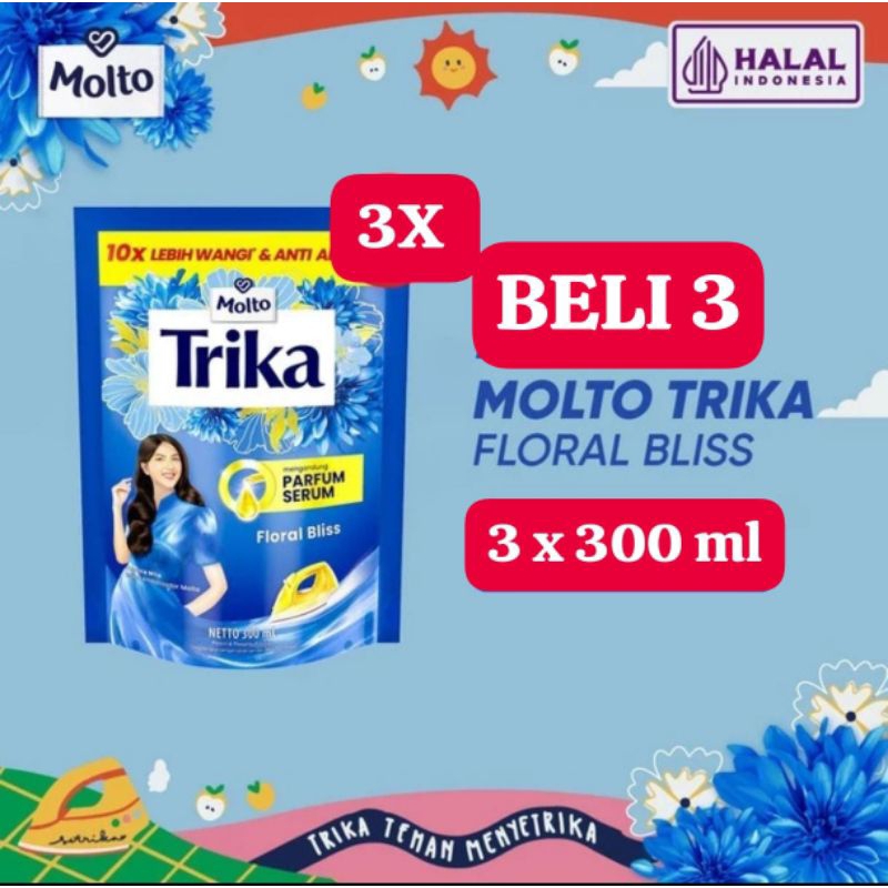 Jual Molto Trika Blue 300ml Multipack / Isi 3pcs | Shopee Indonesia
