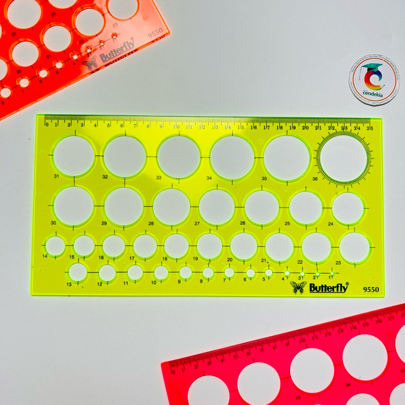 Jual Penggaris Sablon Mal Lingkaran BUTTERFLY BT-9550 | Shopee Indonesia