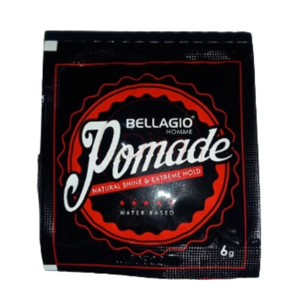 Jual 1 RENTENG BELLAGIO Hair Pomade Water Based Sachet 6g | Shopee ...