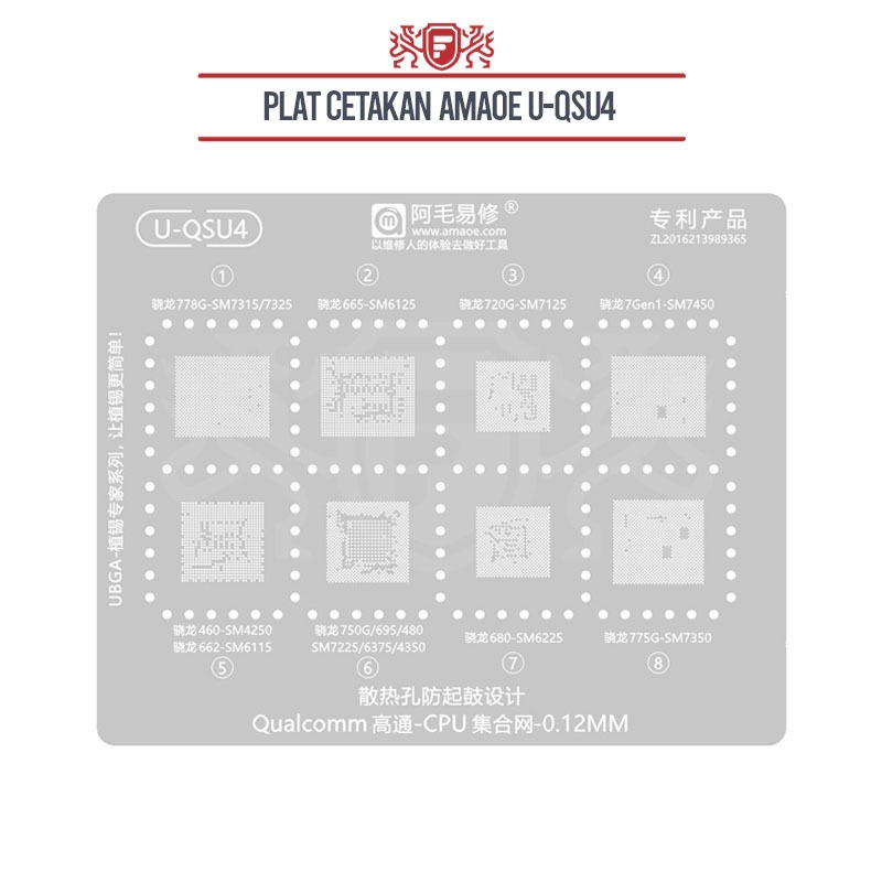 Jual Plat Cetakan Amaoe U-QSU4 / Cetakan IC Amaoe U-QSU4 / Plat Cetakan QSU4 Amaoe | Shopee ...