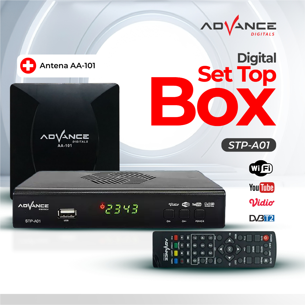 Jual Advance Set Top Box +Antena Digital DVB T2 HD EWS Receiver ...